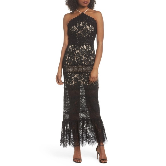 foxiedox | Dresses | Foxiedox Tabitha Lace Cocktail Maxi Dress In Black ...